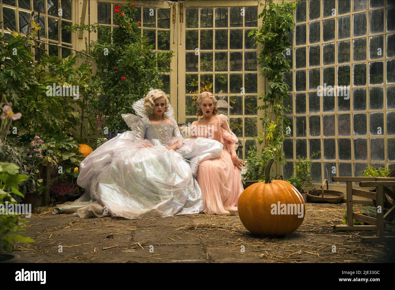 HELENA BONHAM CARTER, LILY JAMES, CINDERELLA, 2015 Stock Photo - Alamy