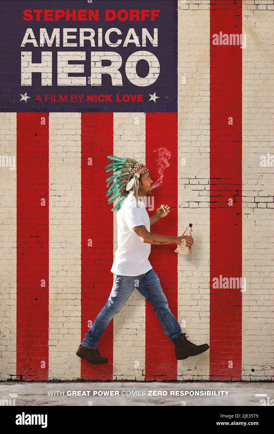 STEPHEN DORFF POSTER, AMERICAN HERO, 2015 Stock Photo - Alamy