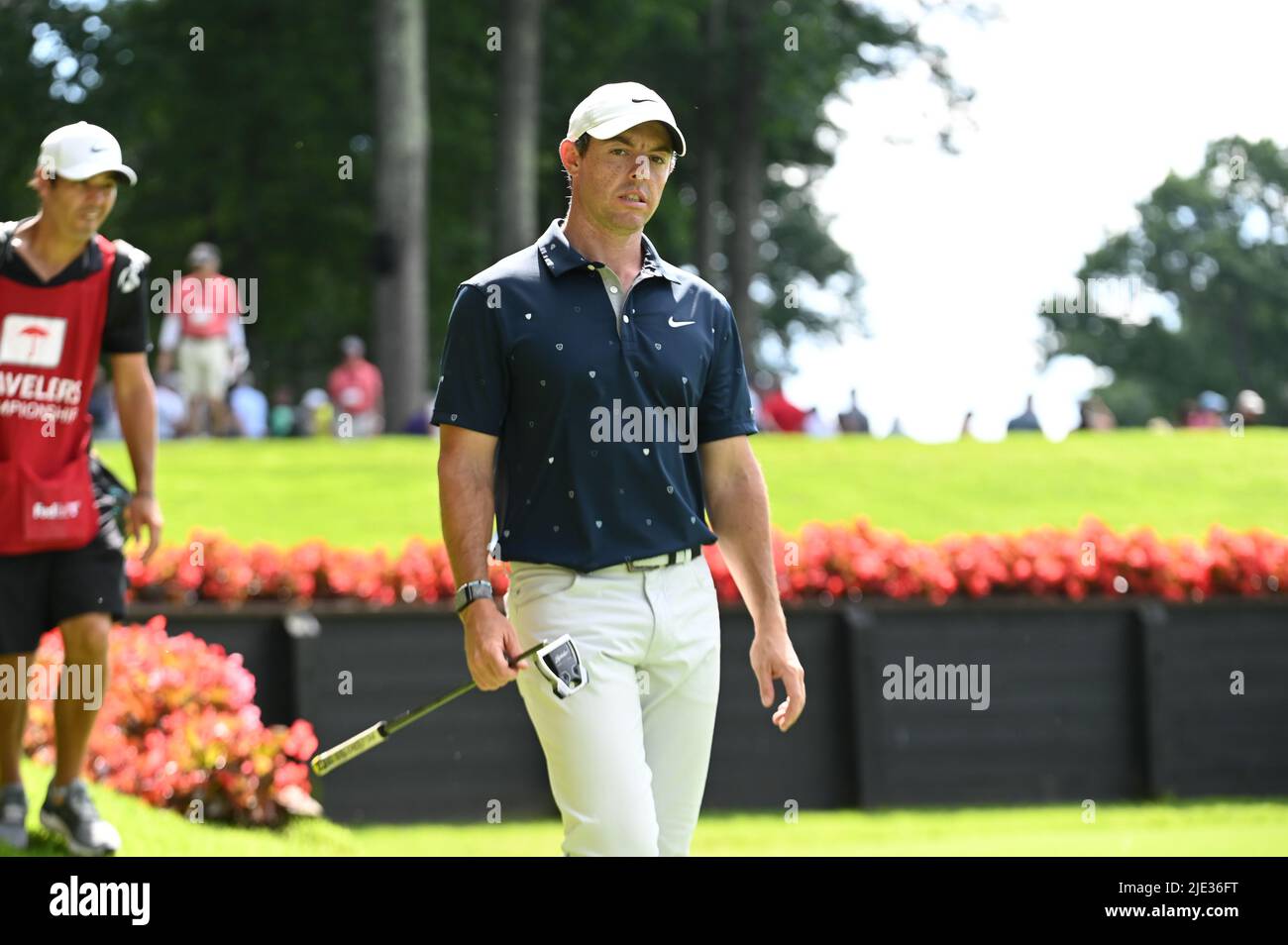 Friday June 24, 2022: Rory McIlroy walks off the tee box on the 11th ...