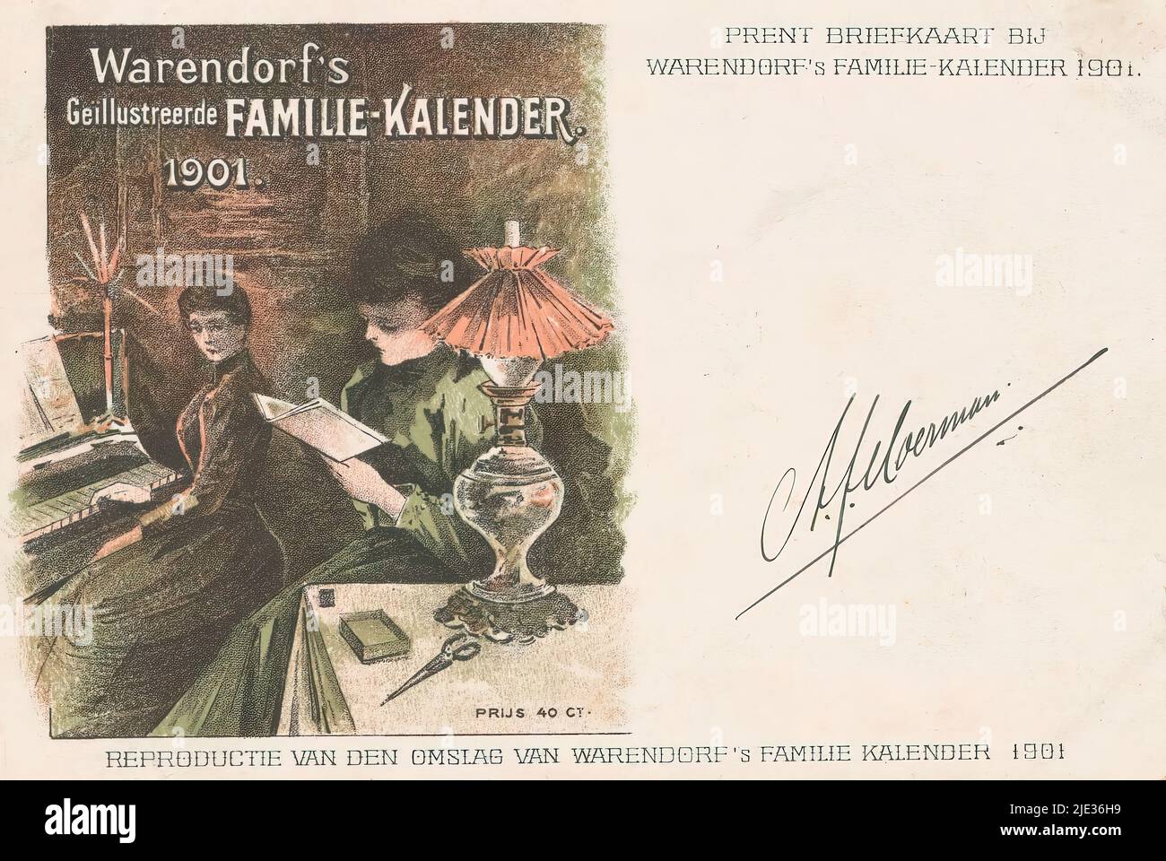 Warendorfs illustrated family calendar 1901 hi-res stock photography ...