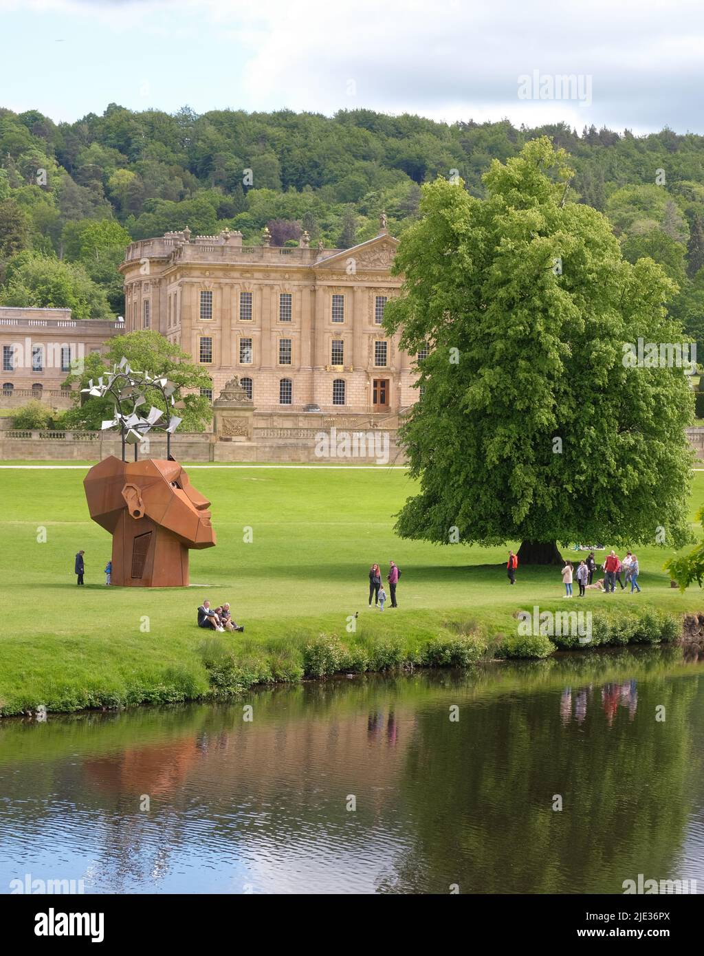 Edensor, Derbyshire, UK, May 29 2022. A Sculpture from the Burning Man ...