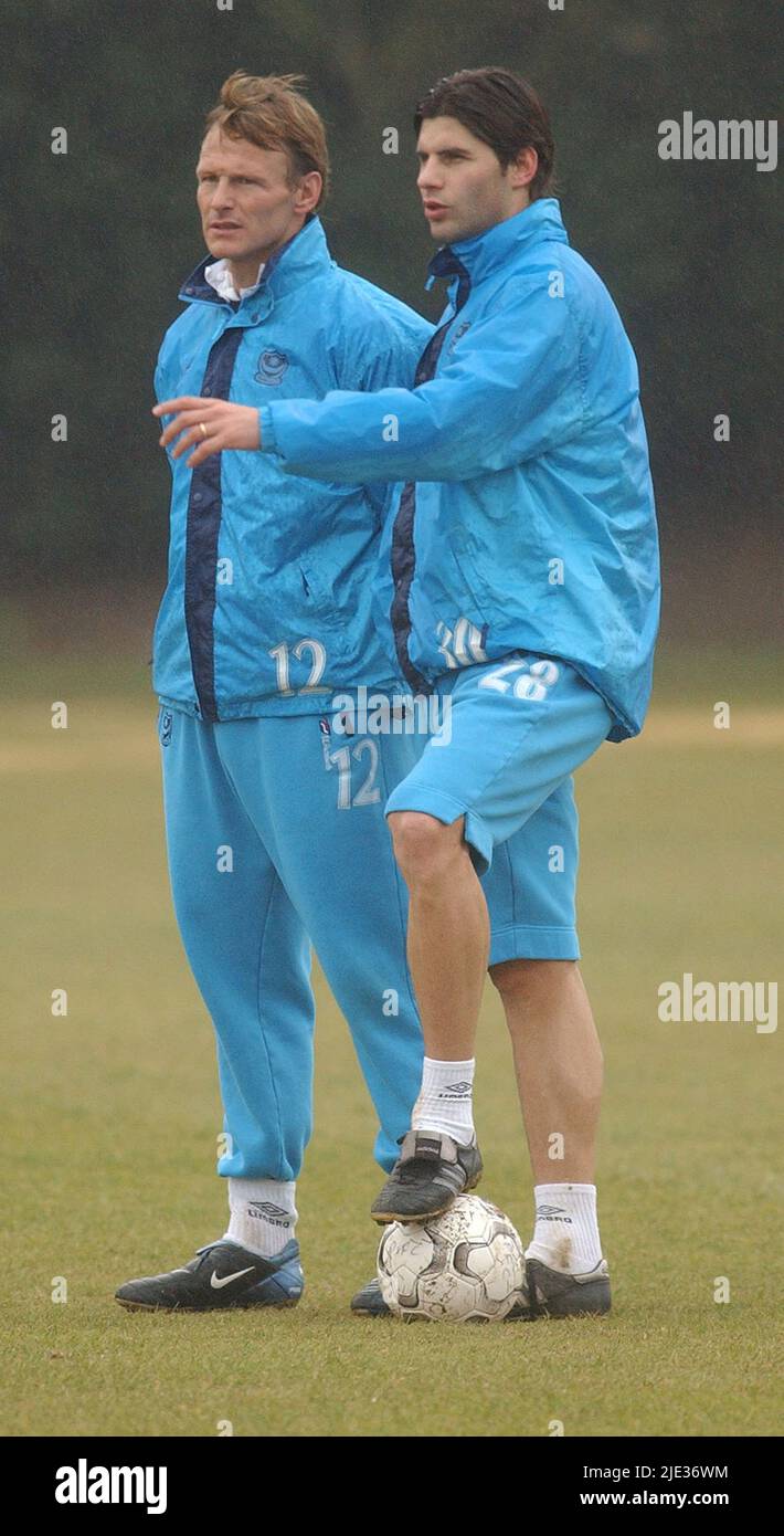 TEDDY SHERINGHAM AND DEJAN STEFANOVIC PREPARE FOR EVERTON. PIC MIKE ...
