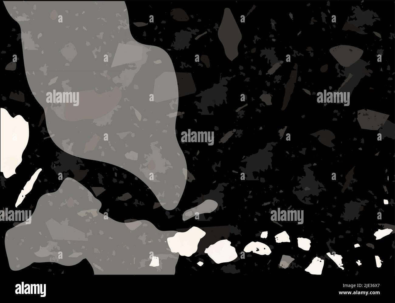 Terrazzo modern abstract template. Black, green and pink texture of ...