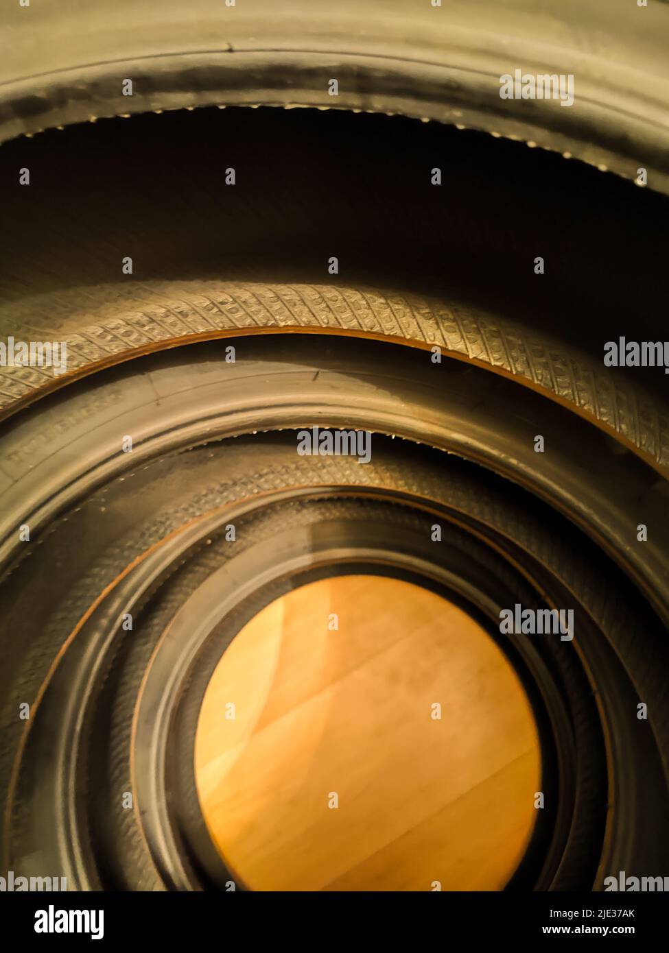 detail of the inside of a car wheel to change security concept Stock ...
