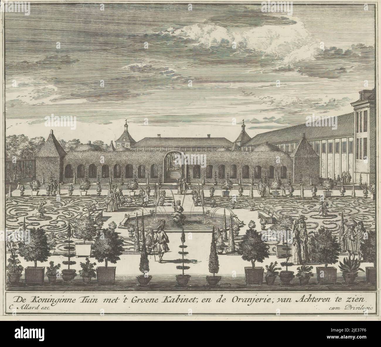 View of the Queen's garden at Paleis Het Loo, The Queen's Garden with ...