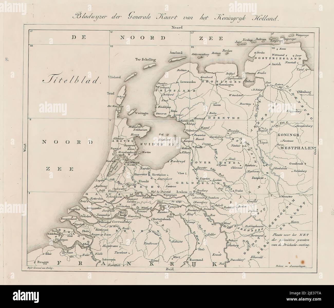 Map of the Kingdom of Holland, Bookmark of the general map of the ...