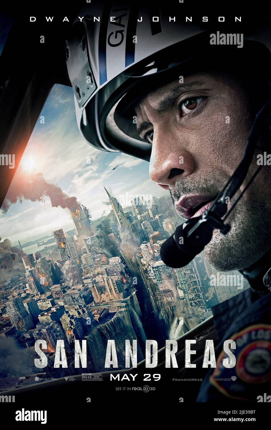 DWAYNE JOHNSON POSTER, SAN ANDREAS, 2015 Stock Photo - Alamy