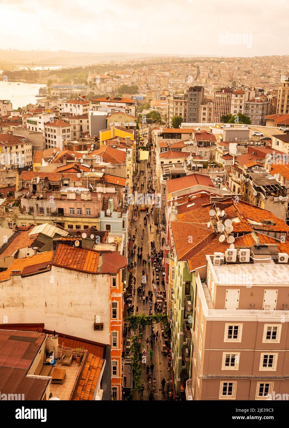 Buyuk Hendek street in the Beyoglu District. City of Istanbul, Turkey ...