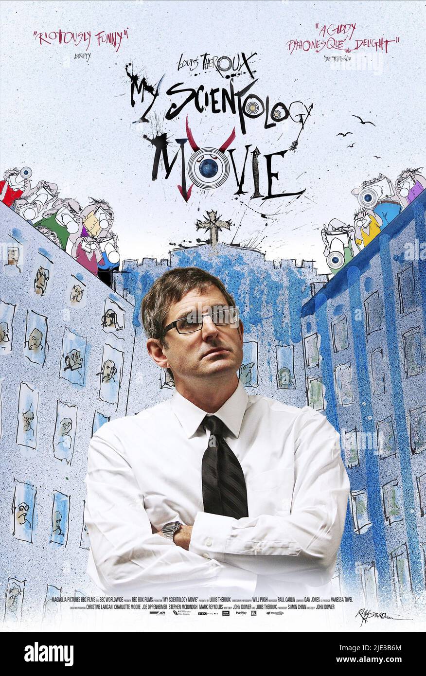 LOUIS THEROUX POSTER, MY SCIENTOLOGY MOVIE, 2015 Stock Photo - Alamy