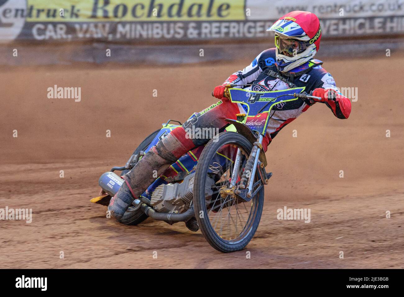 MANCHESTER, UK. JUN 24TH Nathan Ablitt in action for Belle Vue Cool ...