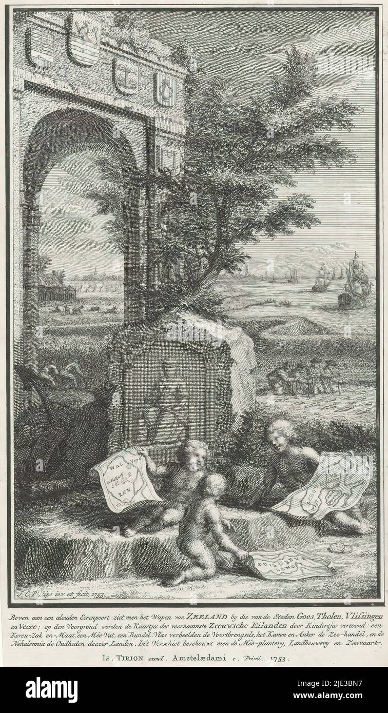 Allegory of the Province of Zeeland, Title page for: Thomas Salmon and ...