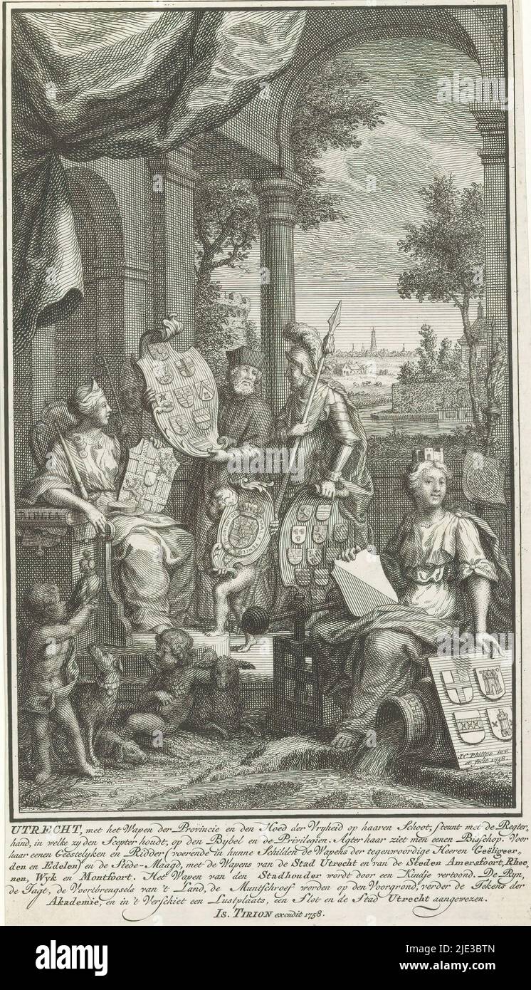 Allegory of the Province of Utrecht, Title page for: Thomas Salmon and ...