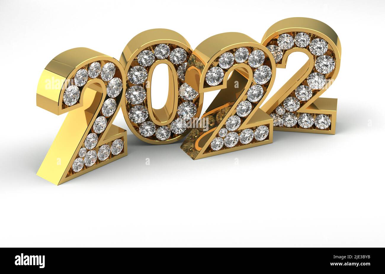 New Year Date With Diamonds 2022 Stock Photo - Alamy