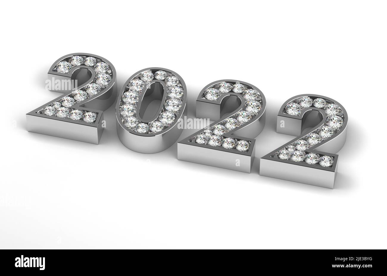 New Year Date With Diamonds 2022 Stock Photo - Alamy