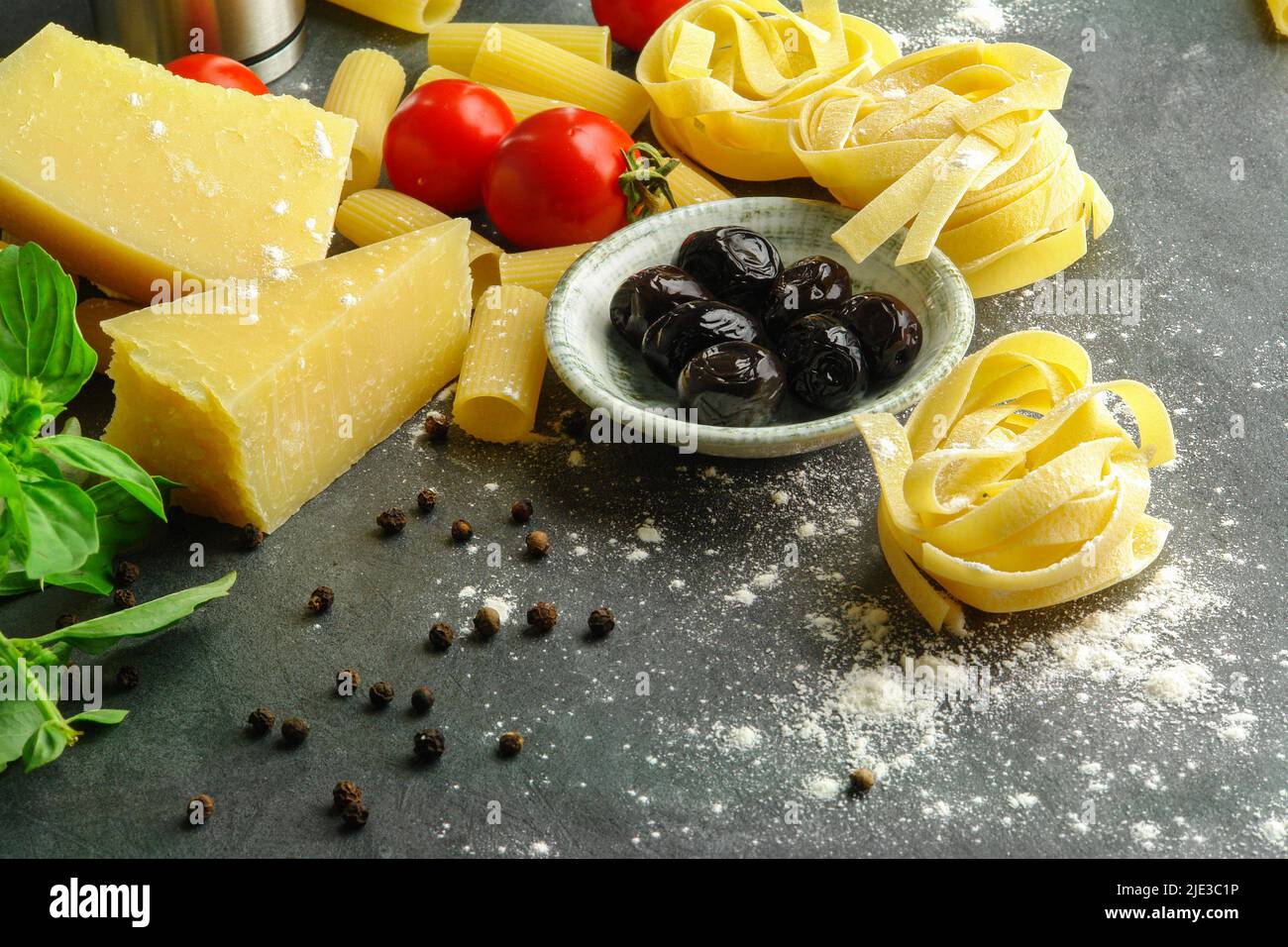 Pasta making and materials to be used Stock Photo - Alamy