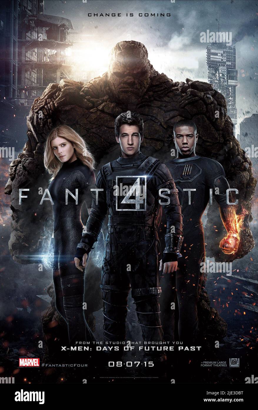 THING,MARA,TELLER,POSTER, FANTASTIC FOUR, 2015 Stock Photo - Alamy