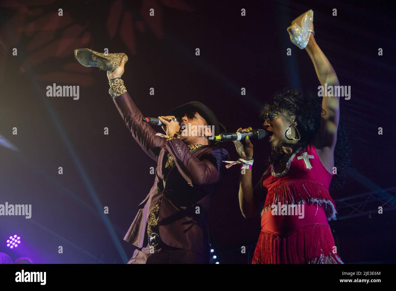 Performers on stage at Watchet 2021 Featuring: Oh My God! It’s the ...