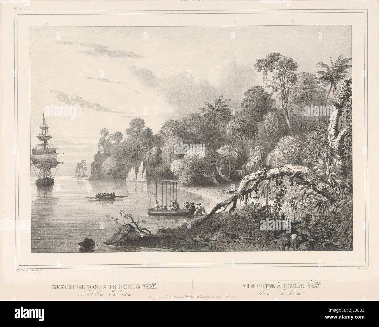 View of a beach in Borneo, Gezigt taken at Poelo Way Tambelan Islands ...