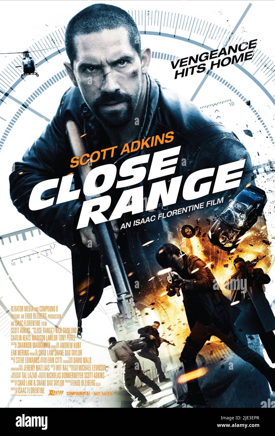 SCOTT ADKINS POSTER, CLOSE RANGE, 2015 Stock Photo - Alamy
