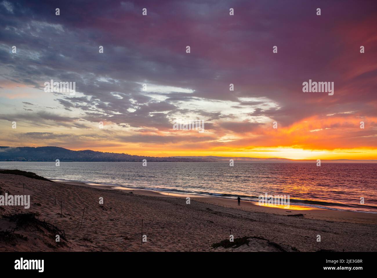 Sunset over Monterey Bay during a thunderstorm Stock Photo - Alamy