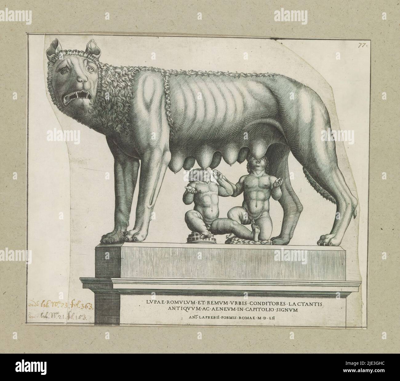 Wolfess with Romulus and Remus, Lupae Romulum et Remum urbis conditores ...