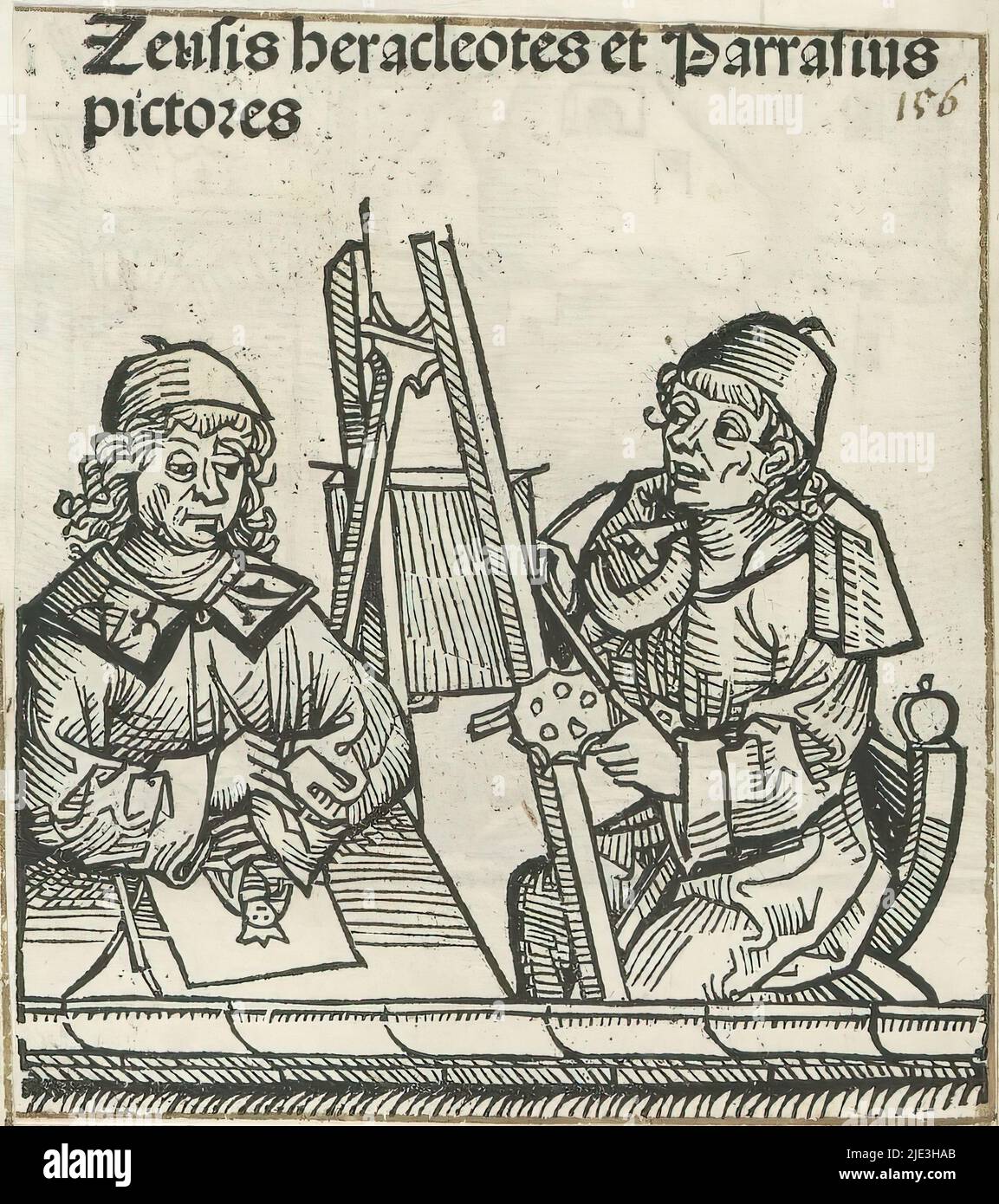 Zeuxis and Parrhasius, Zeusis heracleotes et Parrasius pictores (title ...