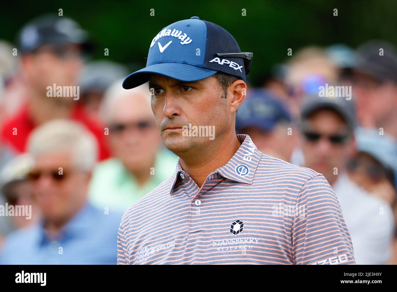 CROMWELL, CT - JUNE 24: Kevin Kisner tees off at the first hole during ...