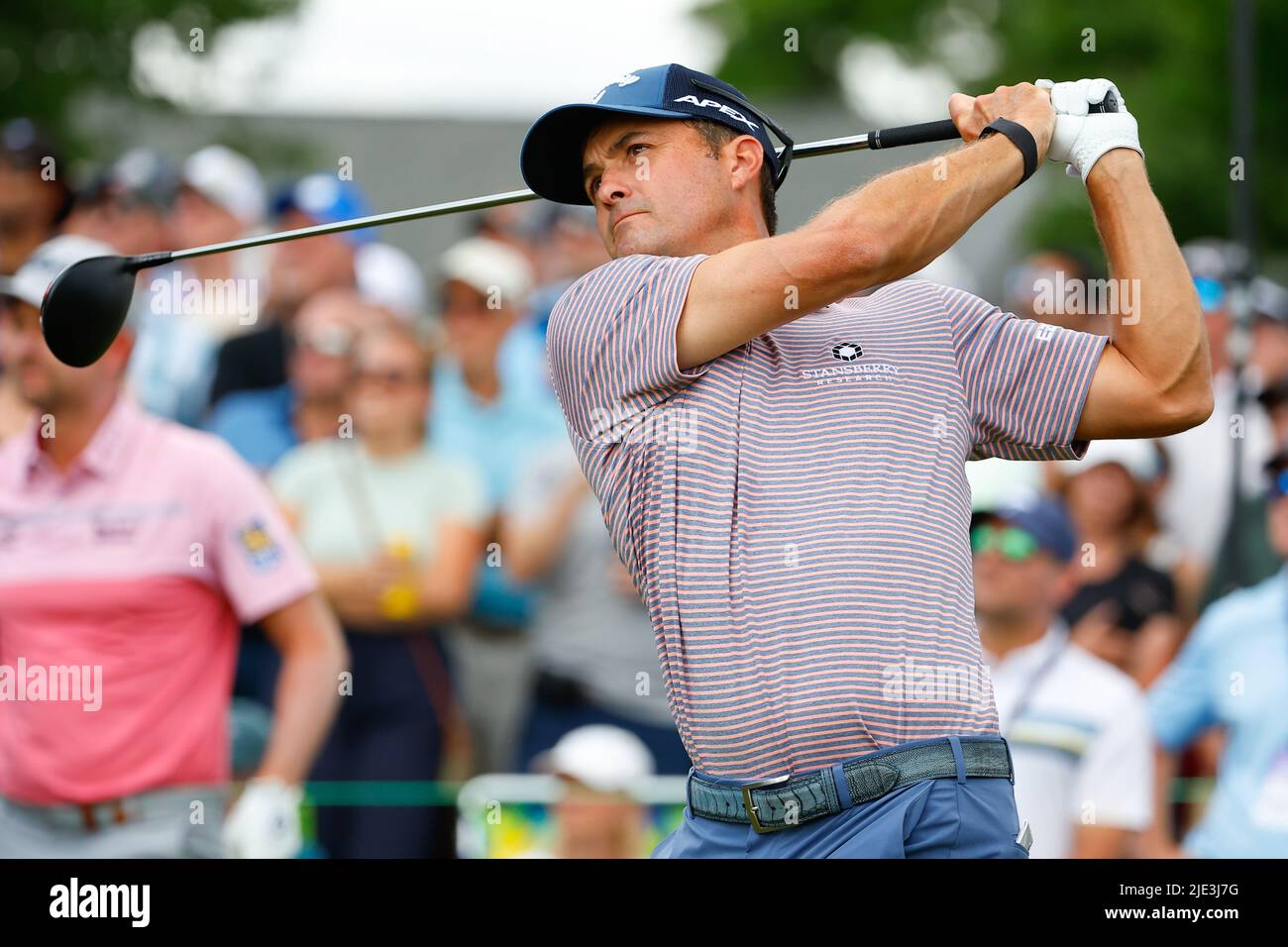 CROMWELL, CT - JUNE 24: Kevin Kisner tees off at the first hole during ...