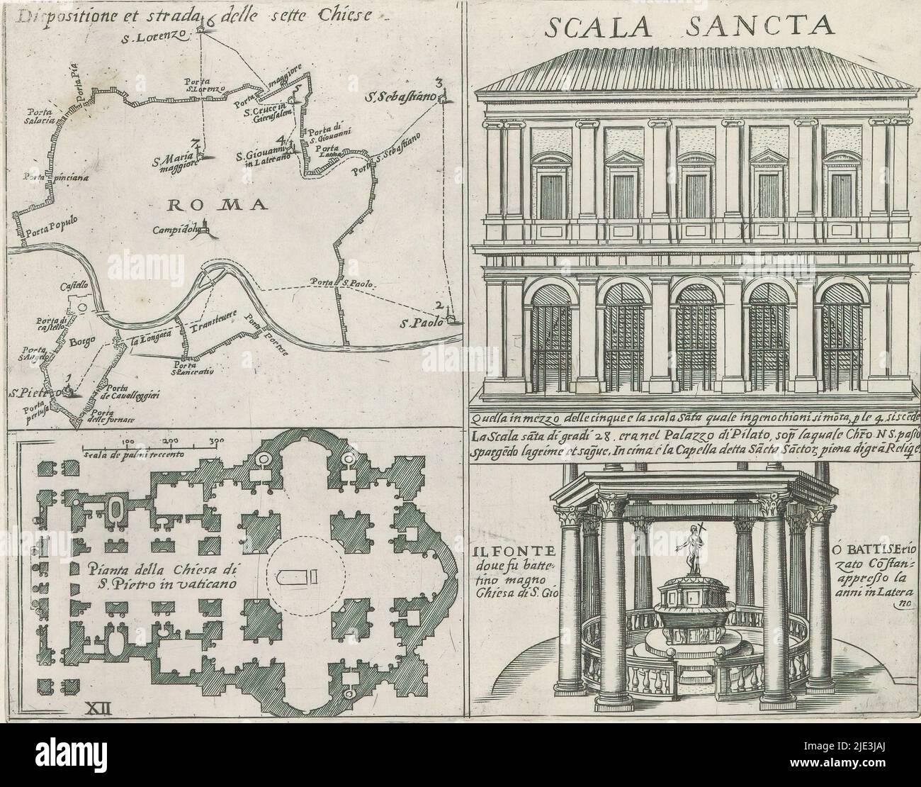 Sixtus v rome map hi-res stock photography and images - Alamy