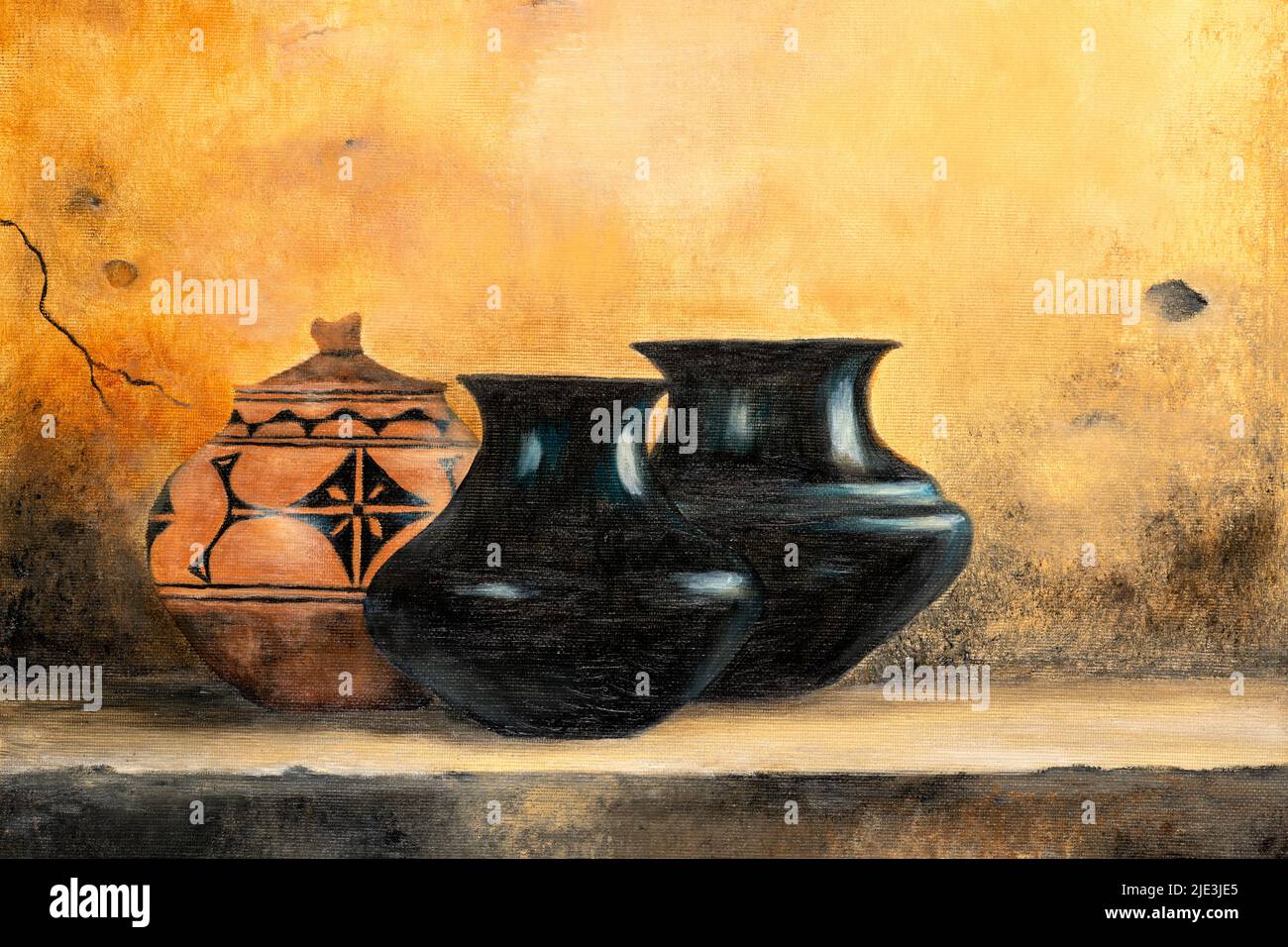 Native american painting pottery hi-res stock photography and images ...