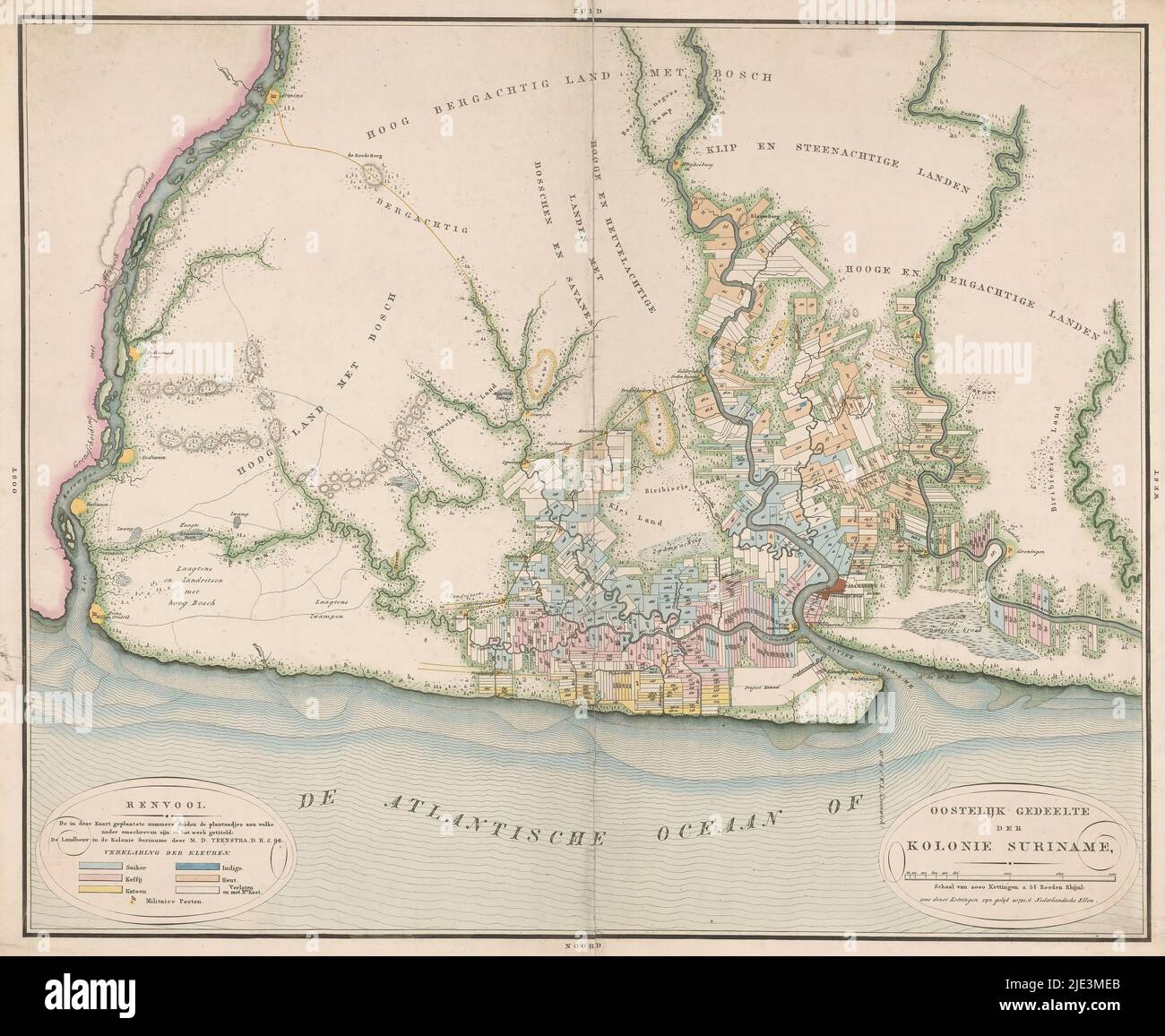 Part of a map of Suriname, General map of the colony of Suriname ...