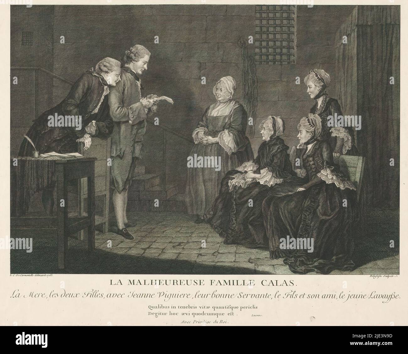The Unhappy Calas Family, 1765, La Malheureuse Famille Calas (title on ...