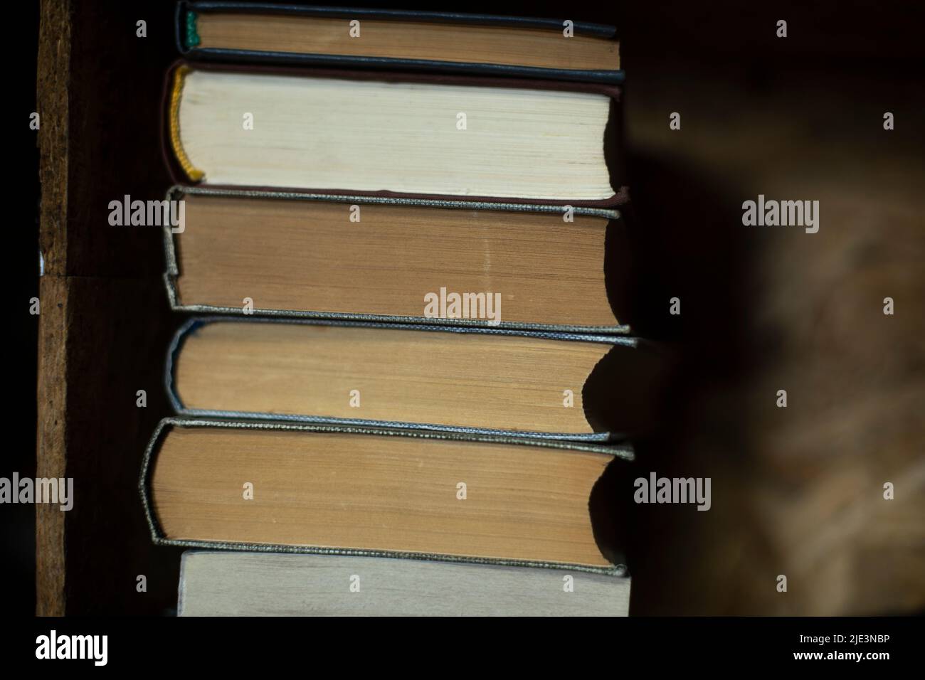 Stack of books. Pages of book. Knowledge in its purest form. Textbooks ...