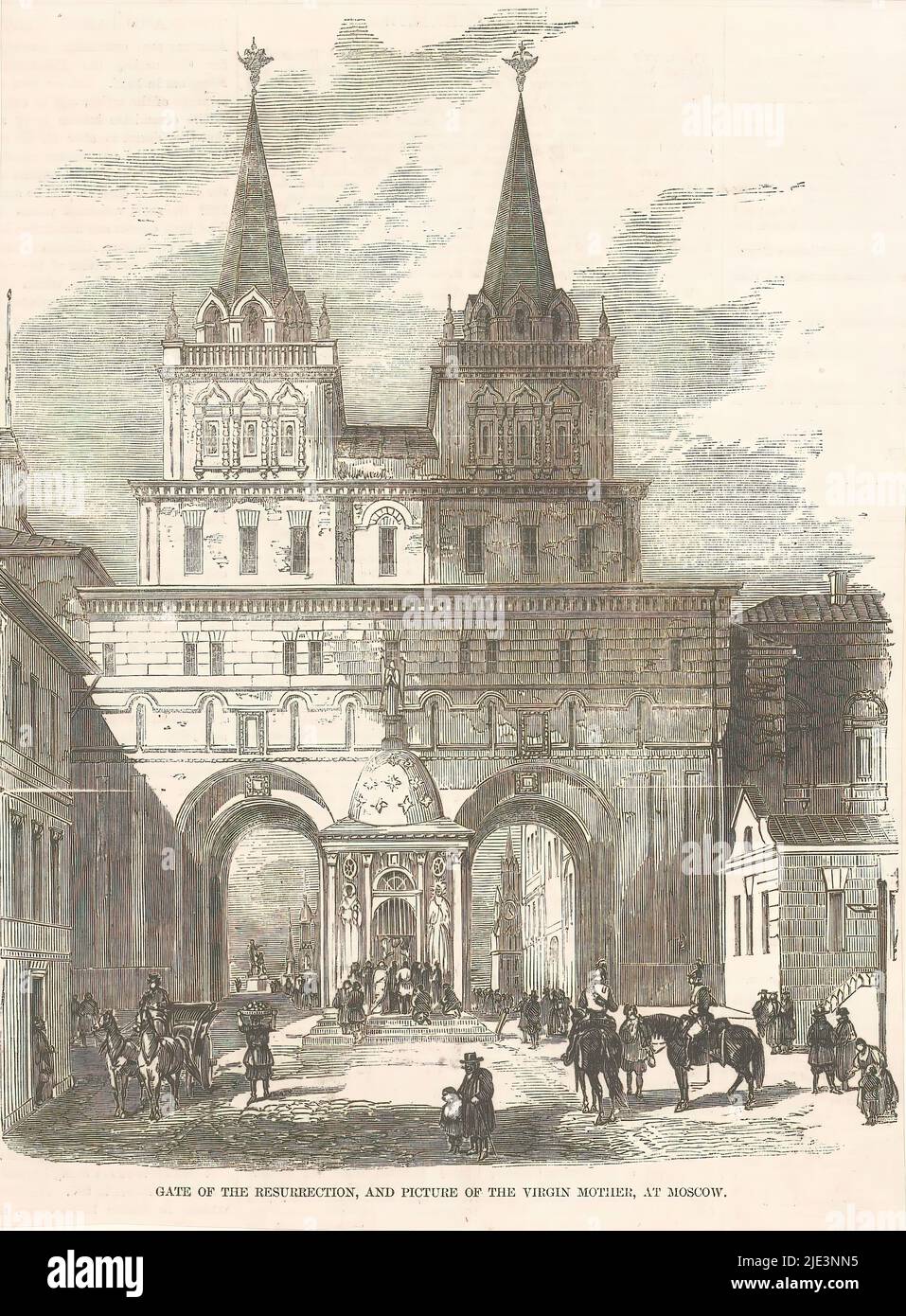 View of the Iberian Gate, at Moscow, Gate of the Resurrection, and ...