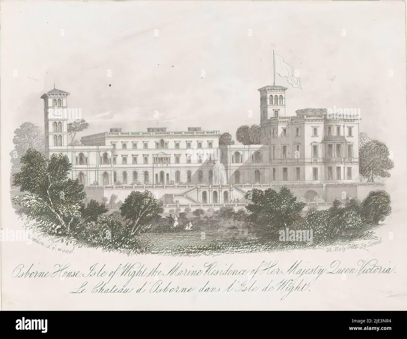 View of Osborne House, on the Isle of Wight, Osborne House, Isle of ...
