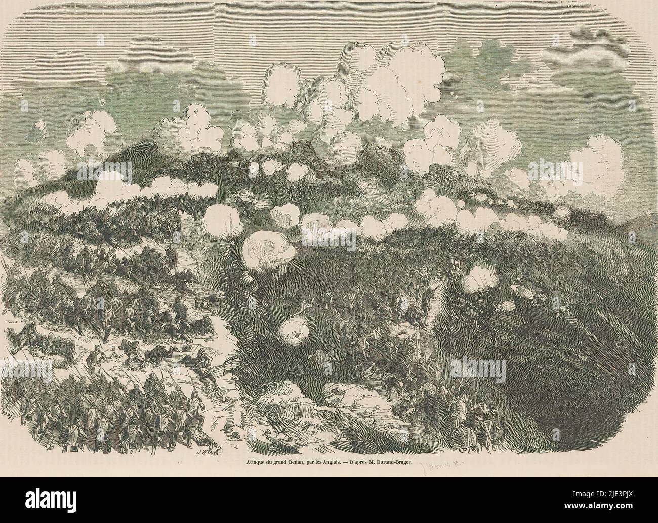 Battle of Malachov, 1855, Attaque du grand Redan, par les Anglais ...