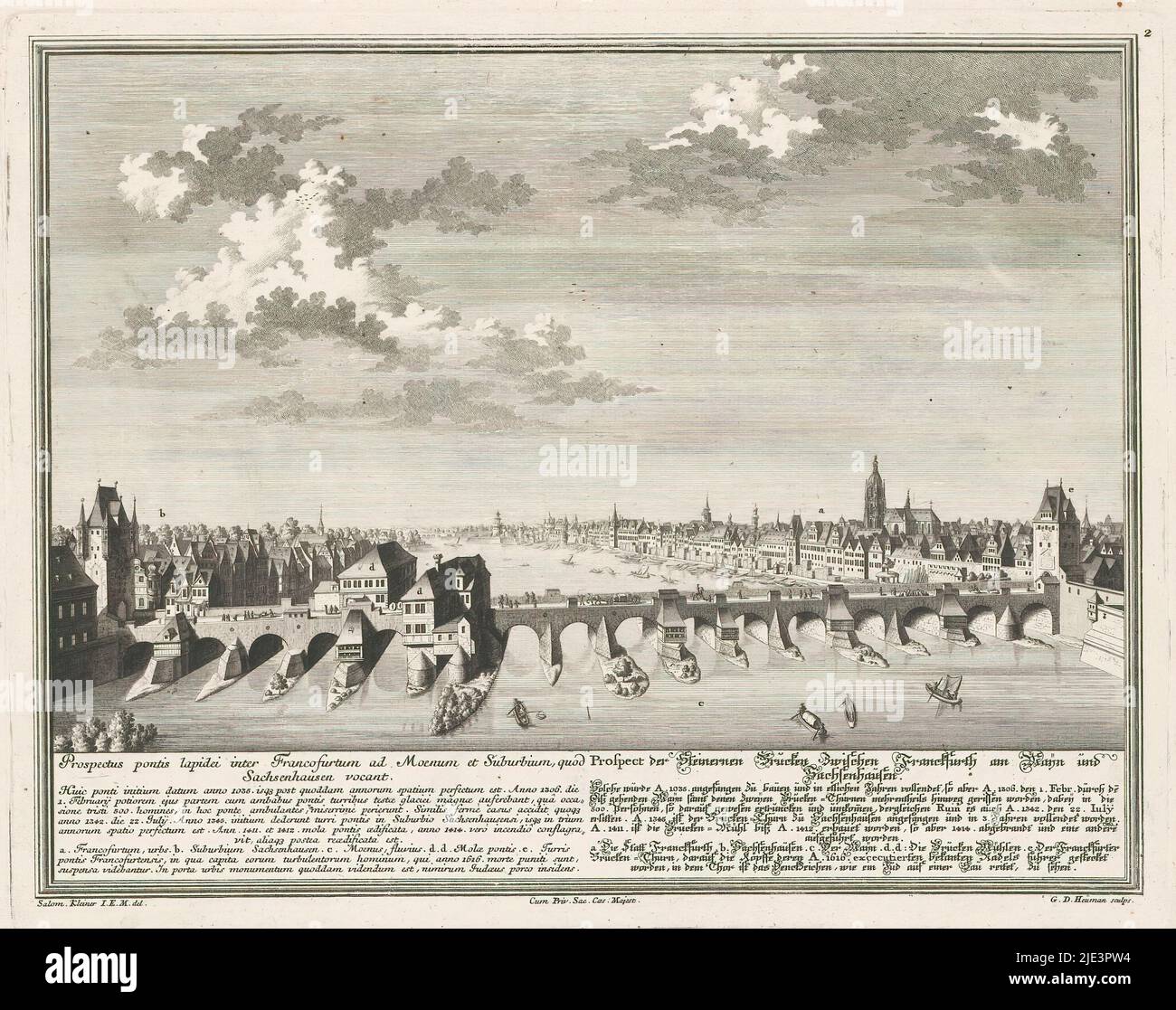 Prospectus pontis lapidei inter francofurtum ad moenum hi-res stock ...