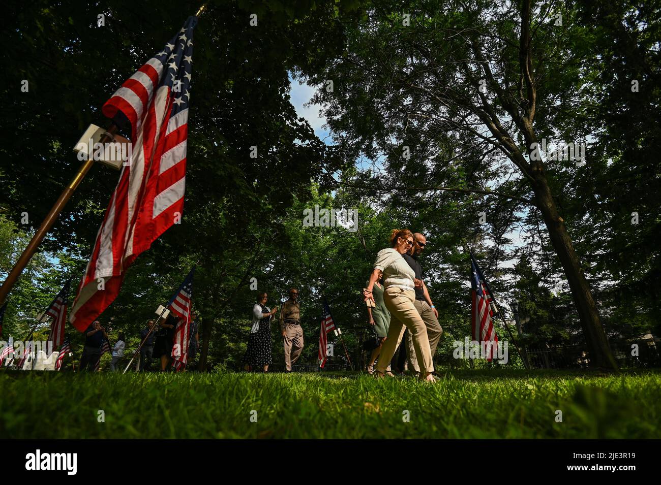 Guests arrive for the Fourth of July Independence Day celebrations at ...