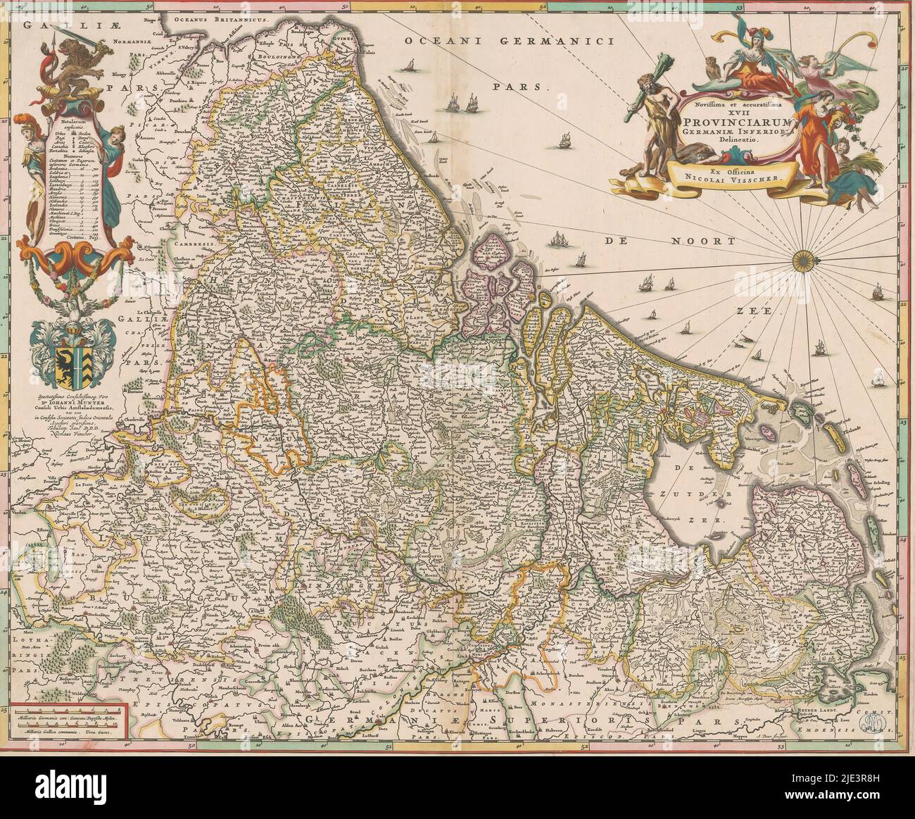 Map of the Seventeen Provinces, Novissima et accuratissima XVII Provinciarum Germaniae ...