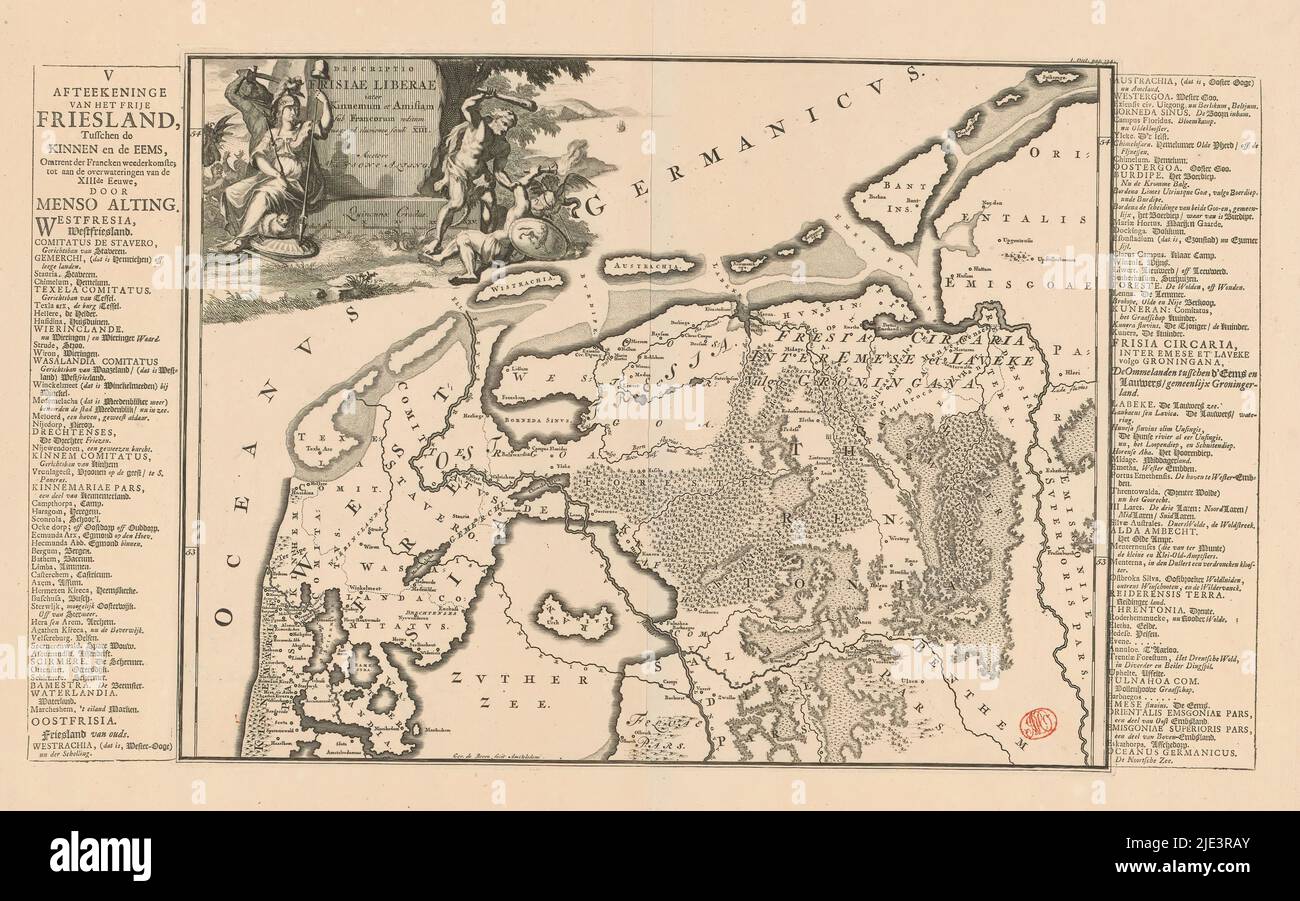 Historical map of the Netherlands with the areas of the Batavians and ...