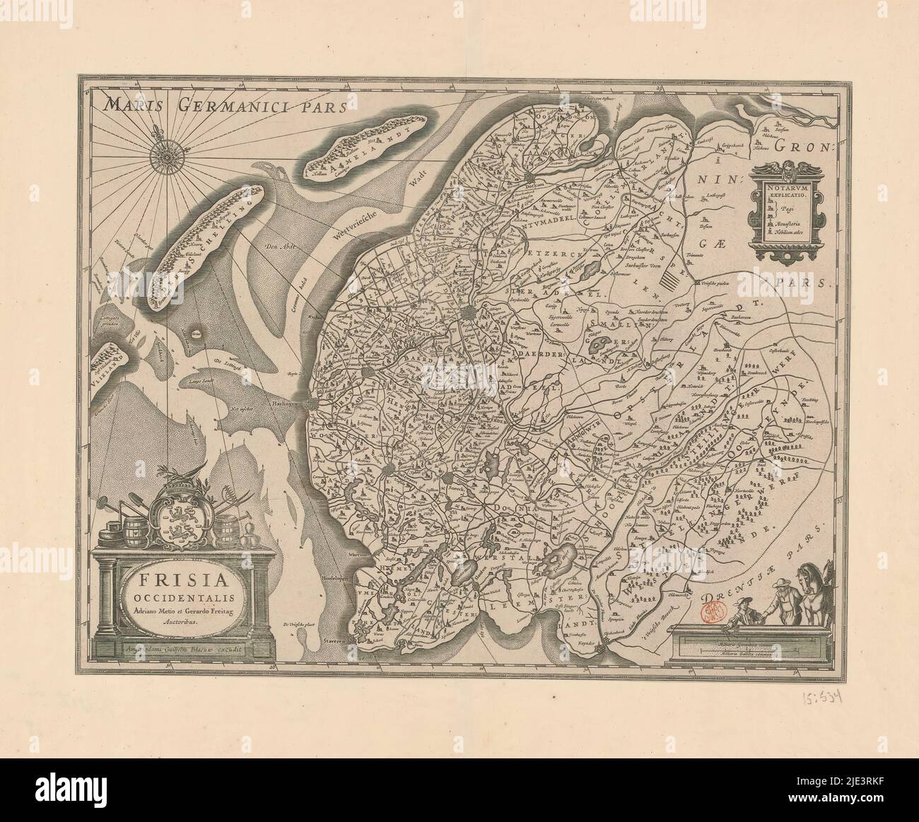 Map of Friesland, Vlieland, Terschelling and Ameland, Frisia ...