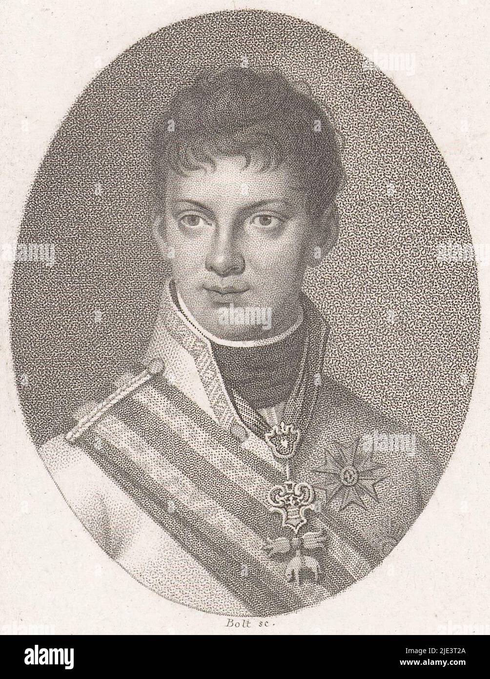 Portrait of Leopold II, Grand Duke of Tuscany, print maker: Johann ...