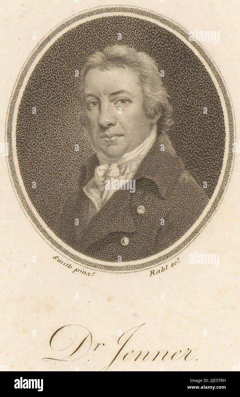 Portrait of Edward Jenner, print maker: Carl Heinrich Rahl, (mentioned ...