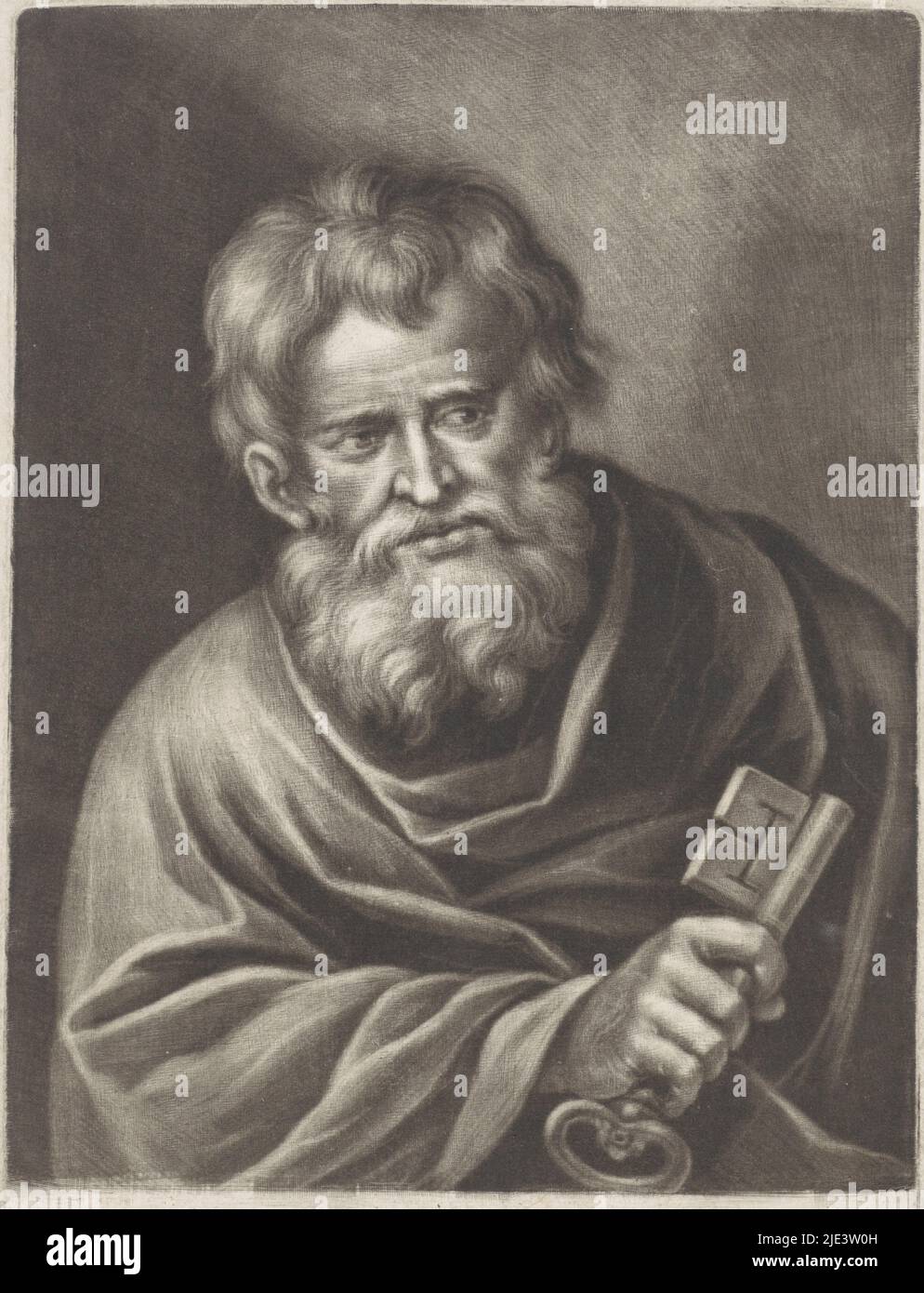 The apostle Peter with the key in his hand, Apostle Peter, print maker ...