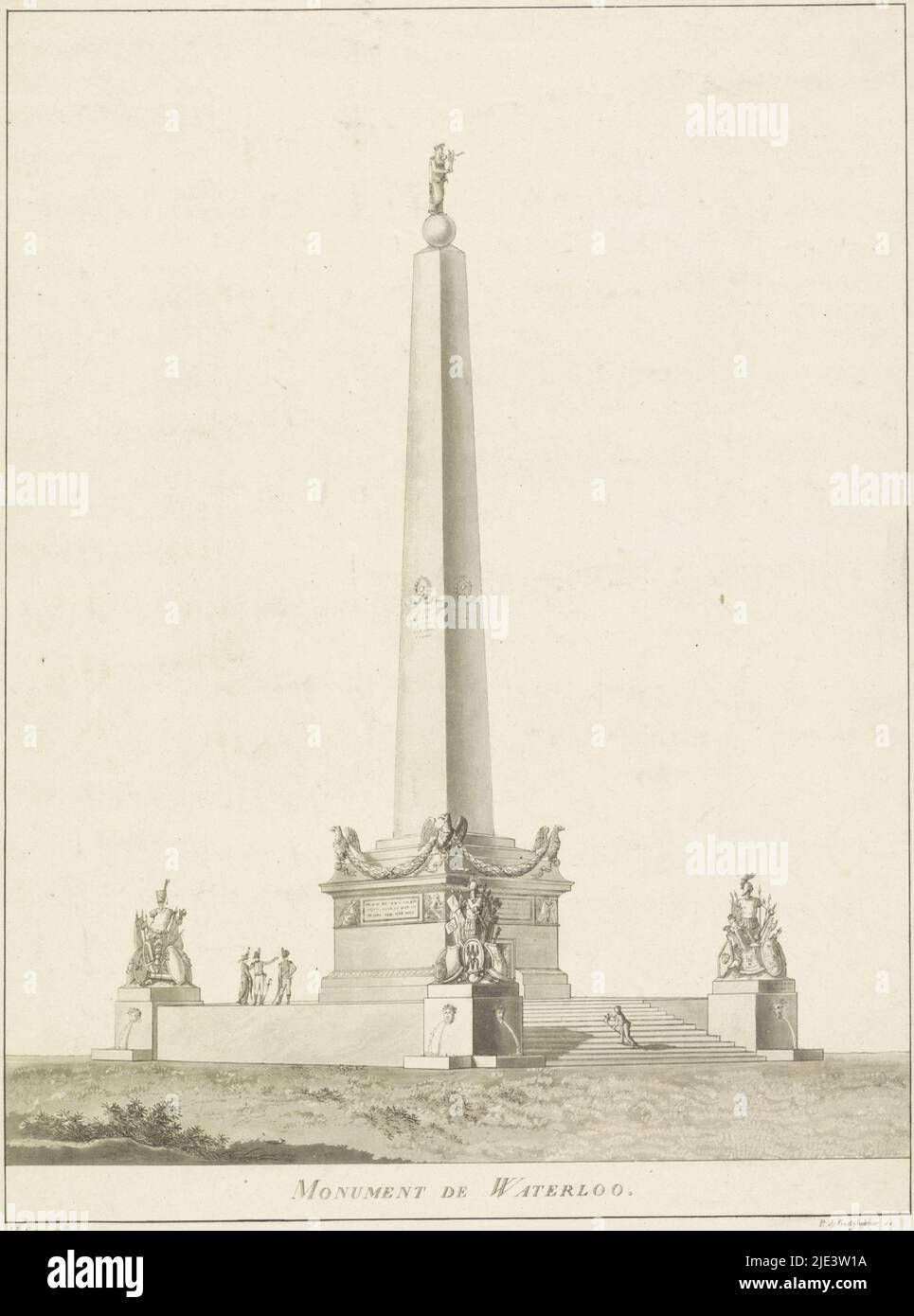 Design for a monument - not executed - to the Battle of Waterloo, 18 ...
