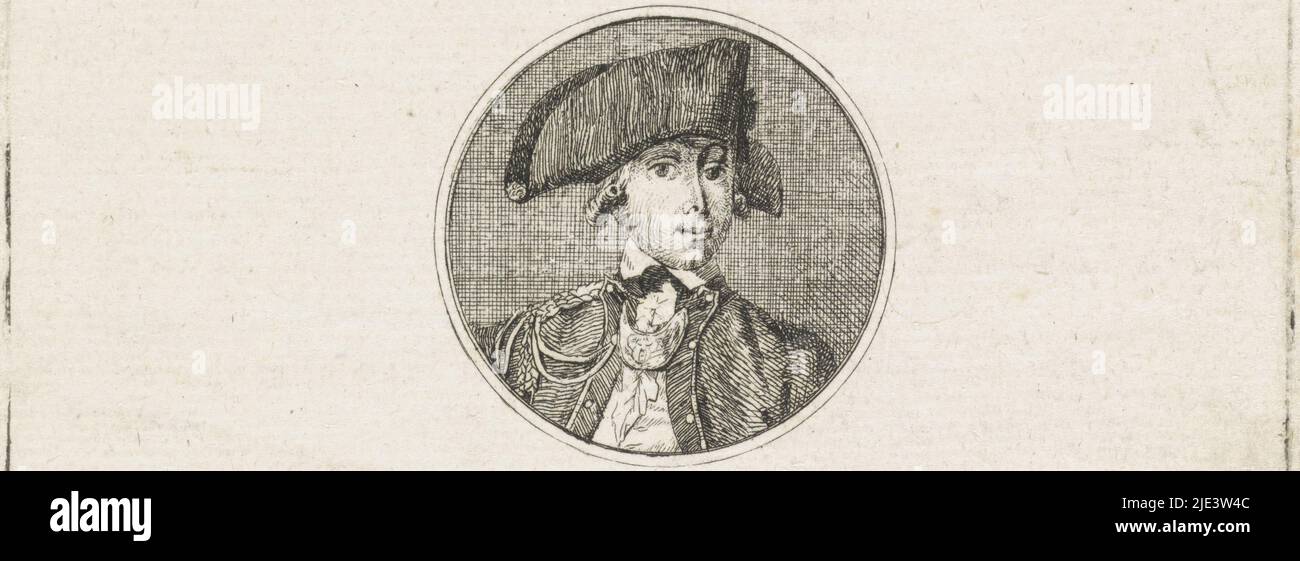 Bust of the patriot Abraham Valentine to the right in a medallion He is ...