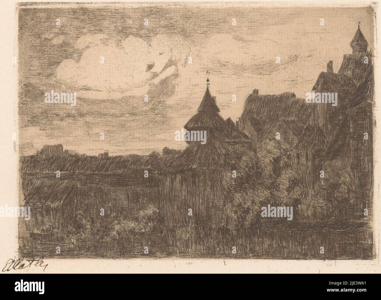 Some buildings and towers of Nuremberg Castle, Nuremberg original ...