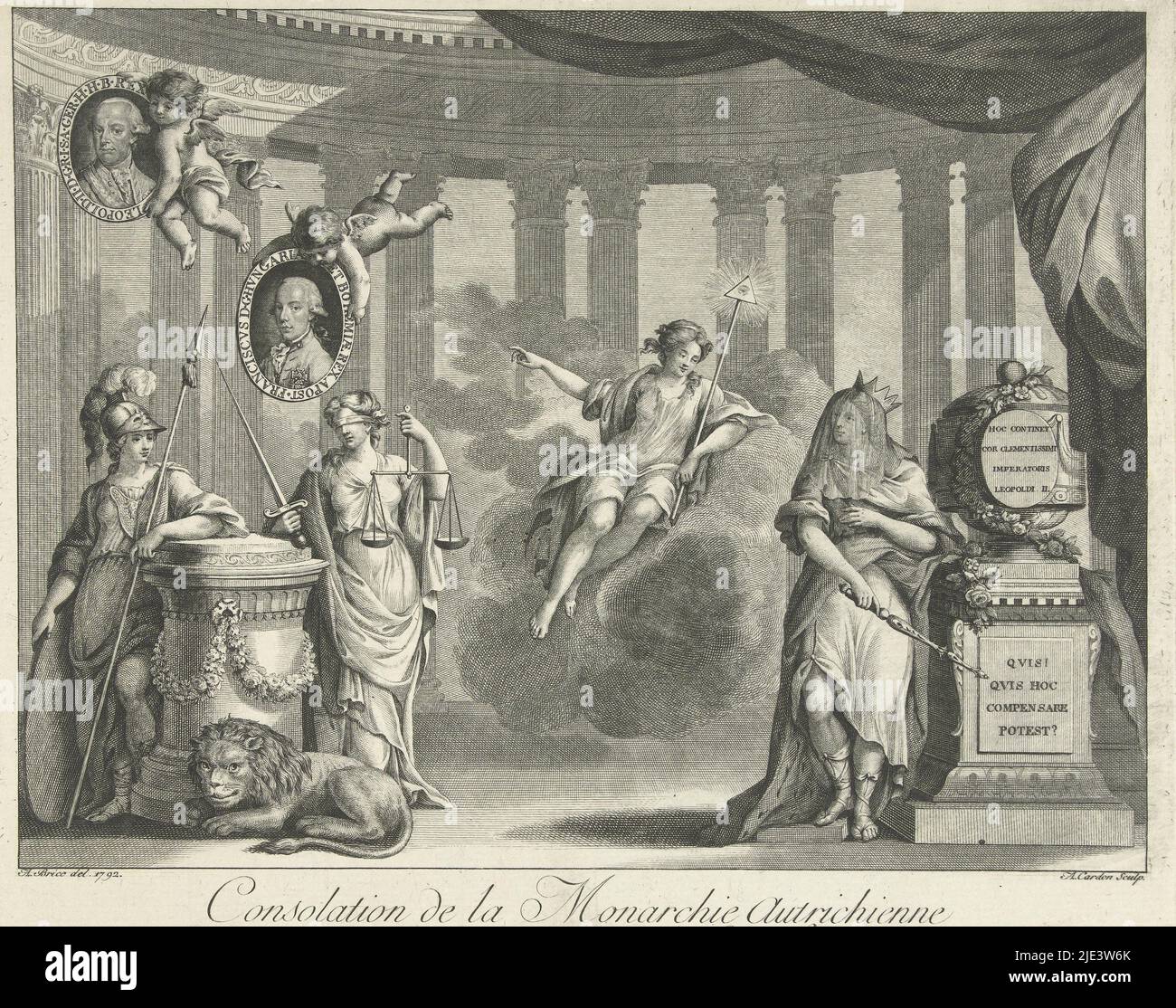 Allegory of the succession to the throne of the Austrian Emperor ...