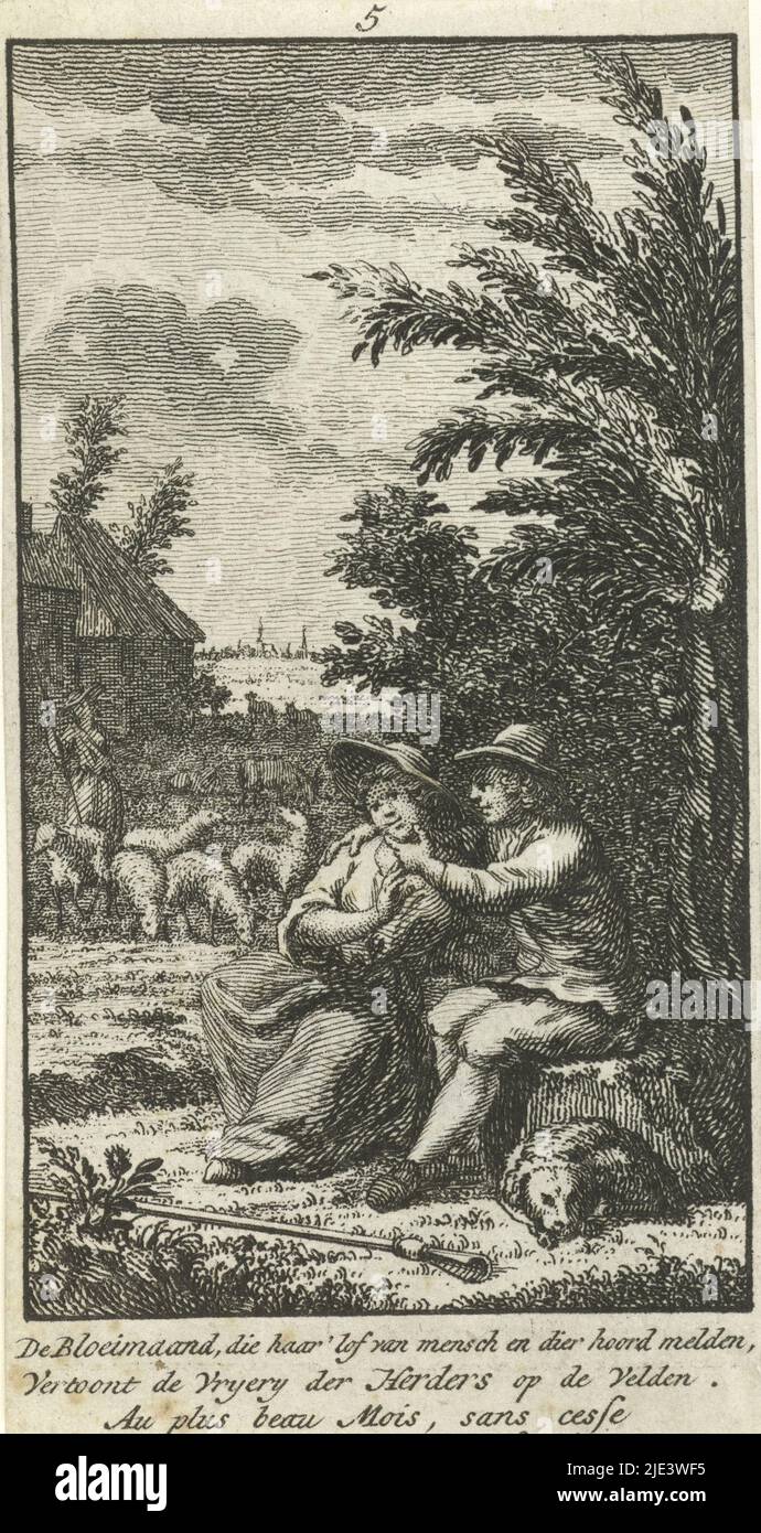 May: loving couple, Jan Caspar Philips, 1736 - 1775, The month of May ...