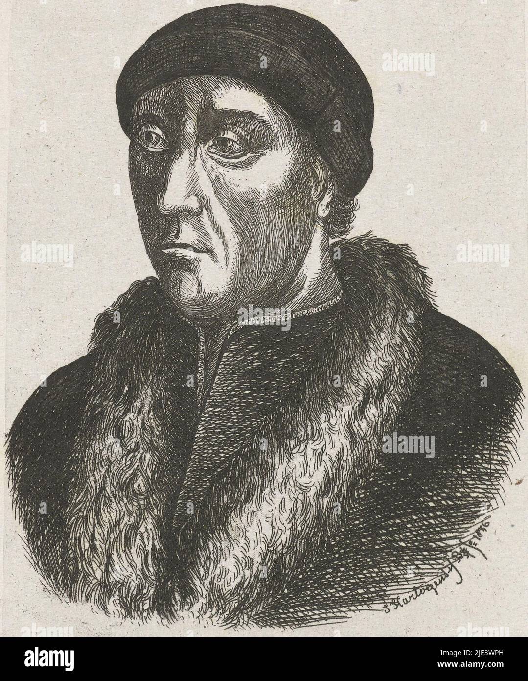 Portrait of Laurens Jansz. Coster, Joseph Hartogensis, 1856, Bust to ...